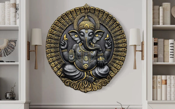 Buy Ganesha 3D Relief Mural Online at Best Price - Artociti